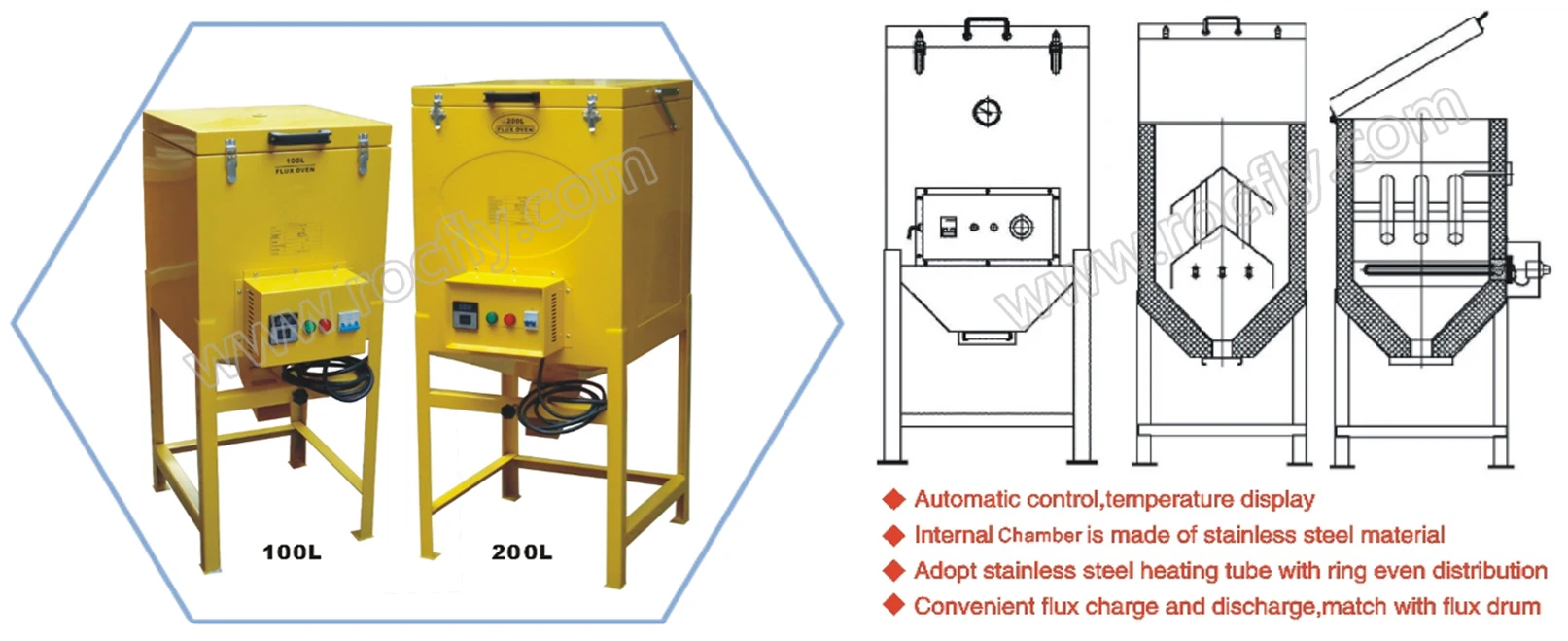 200L Automatic Control Welding Heating Flux Drying Oven
