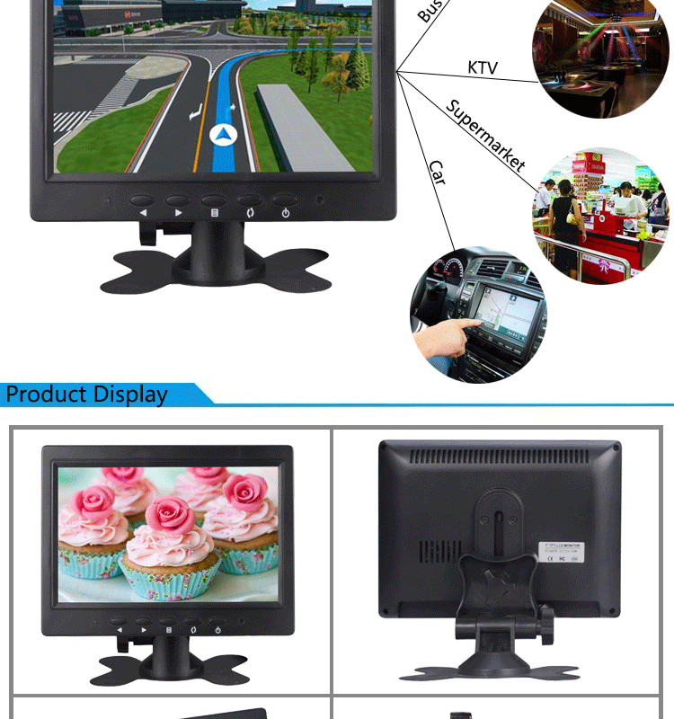 7 Inch Touch Computer Screen 7" 800x480 Lcd Touch Monitor - Buy Touch ...