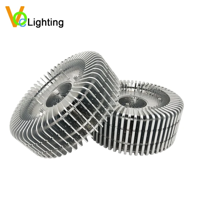 Cylindrical LED Pin Fin Aluminum Heatsink - 100W to 200W
