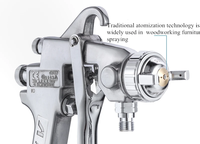 Mini Handheld Steel Water-Based Paint Spray Gun - 0.8 to 1.3mm Nozzle ...