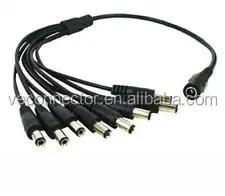 Dc Barrel Connector Splitter - Buy Splitter Dc Power Cable 1 To 3,Male ...