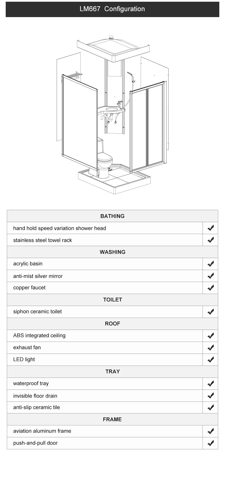 Superme Quality Easy To Install Prefabricated Bathroom Pod - Buy ...