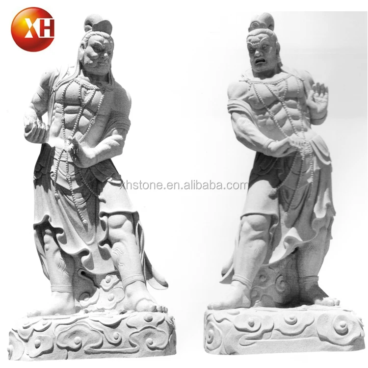Stone Carving Kongo Rikishi Statue - High-Level Decoration