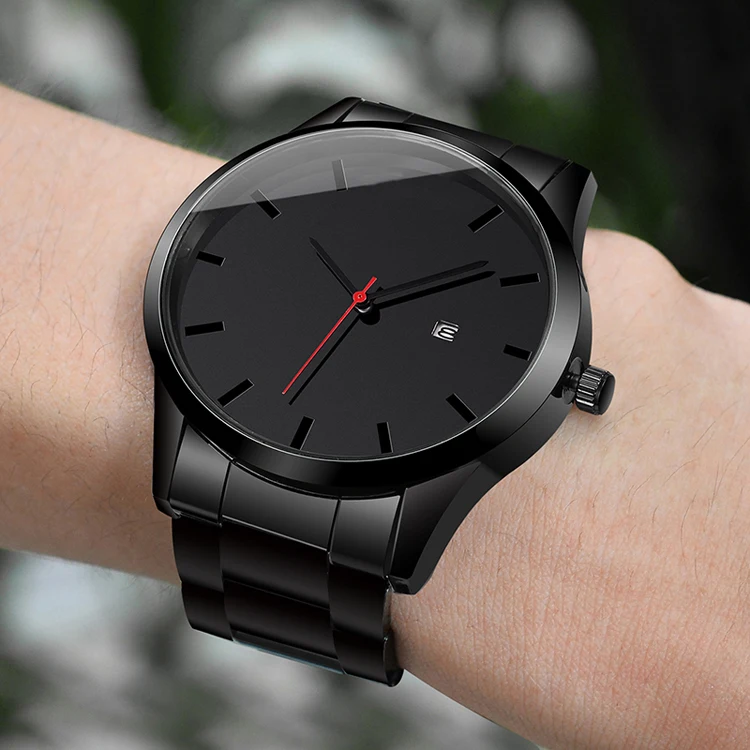 Custom 3atm Stainless Steel Case Back Water Proof Japan Mov't Stainless ...