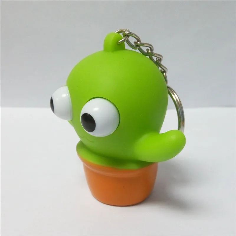Cute Cactus Eye Popper Keychain - 3D Custom Cacti Soft PVC