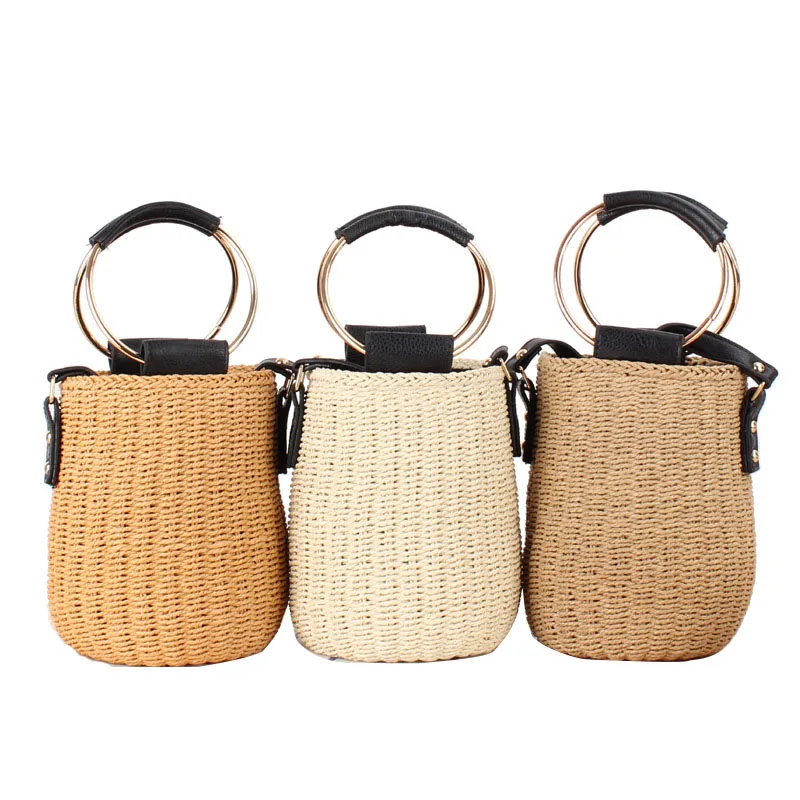 new Corn Braid Women Straw Basket Bags Tote Bag Handbags Brand Designer ...