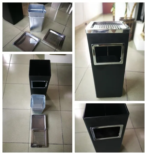High Quality Stainless Steel Wholesale Hotel Lobby Garbage Bin Metal ...