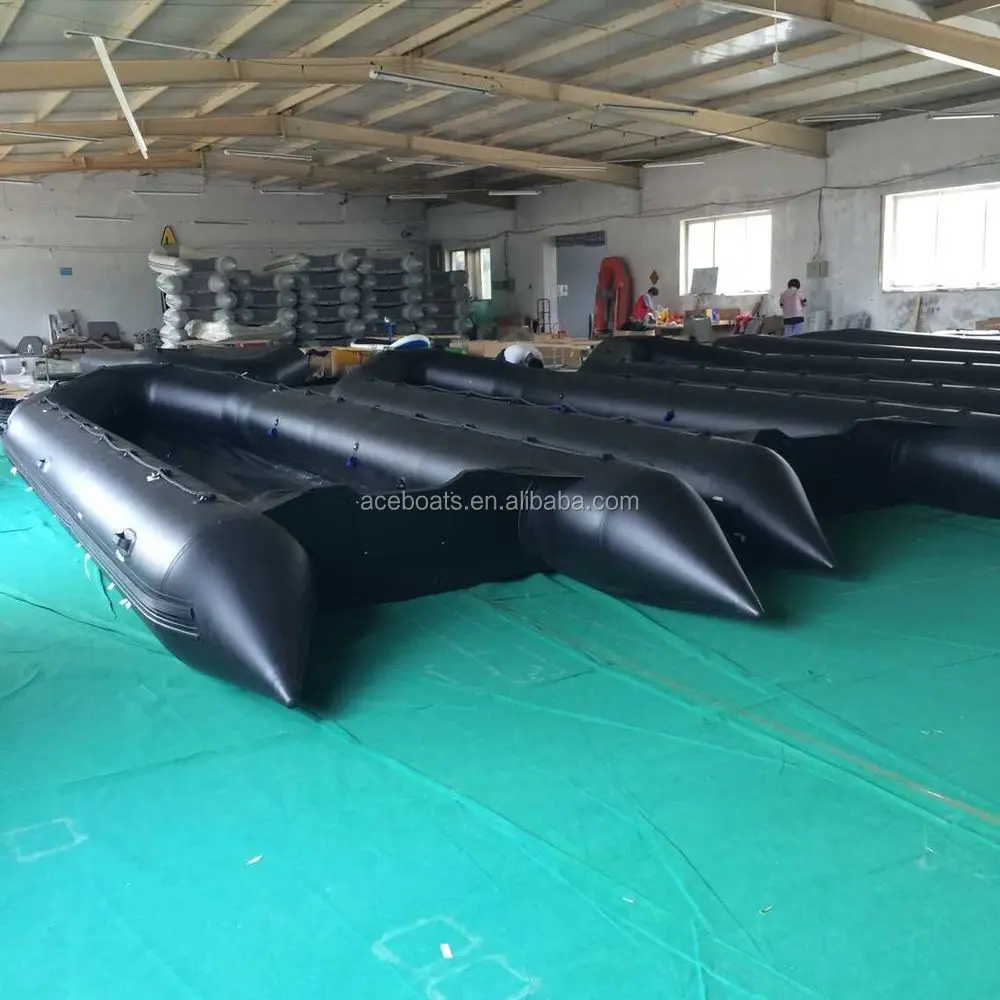 Large Long 6m 7m 8m 9m 10m Inflatable Boat Aluminium/plywood Floor With ...
