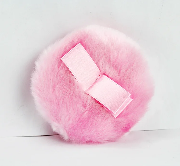 Pink Powder Puff Soft Plush Beauty Makeup Puff With Ribbon - Buy Pink ...