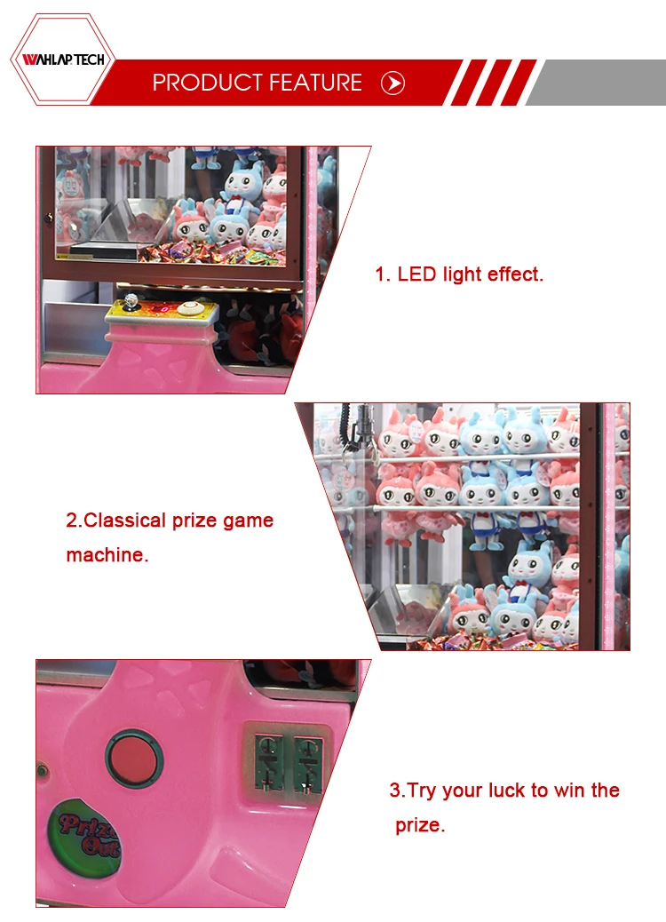 Luxury Coin Operated Gift Toy Claw Crane Game Machine