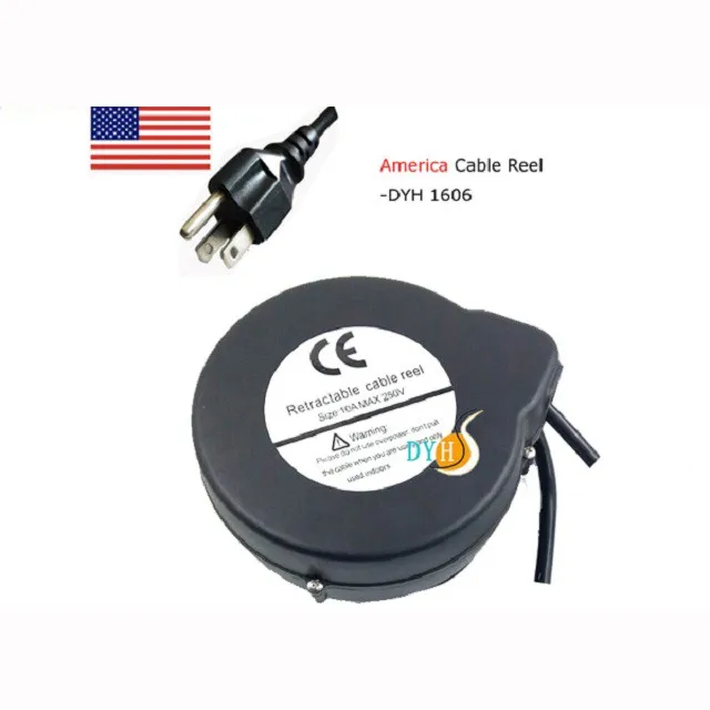 Us Plug Automatic Power Extension Cord Self-locking Tangle Free Cord ...