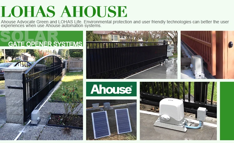 Waterproof Automatic Electric Solar Sliding Gate Opener Gate Motor ...
