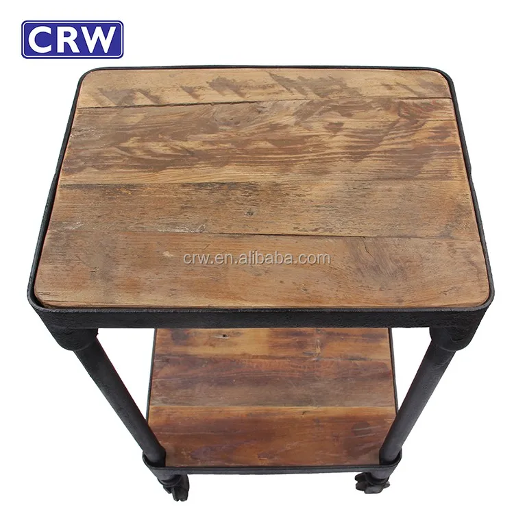 Antique 2 Level Side Table With Wheels - Buy Side Table With Wheels ...