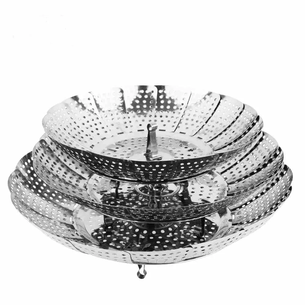 Kitchen Tools 24/26/32cm Foldable Collapsible Stainless Steel Steamer ...