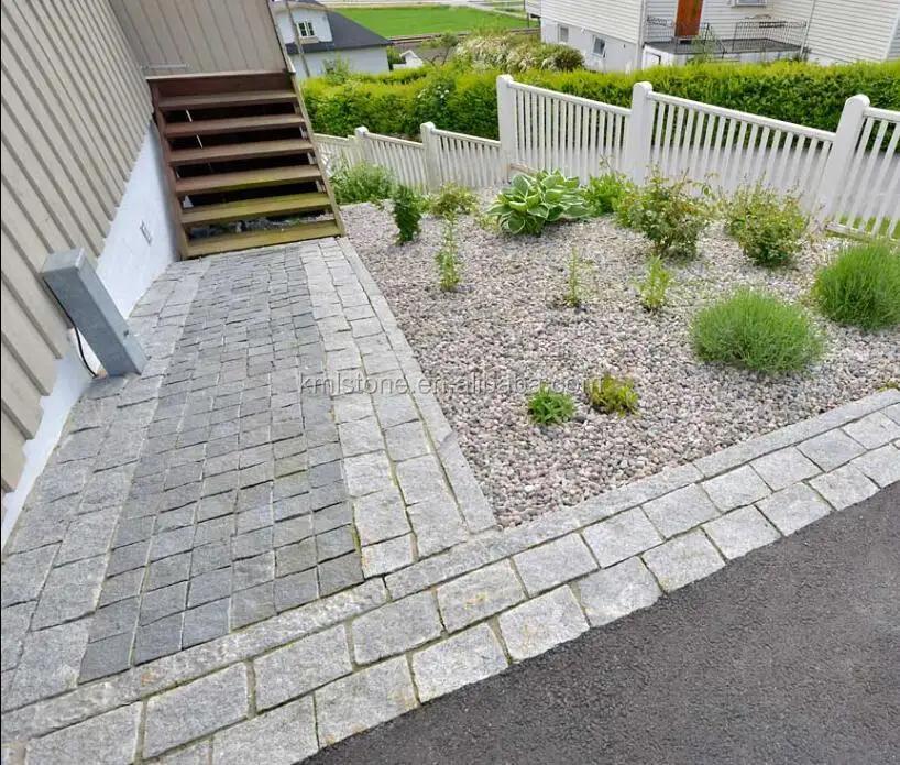 Granite Setts Cobble Silver Grey Cropped 100 X 100 X 50mm Flamed ...