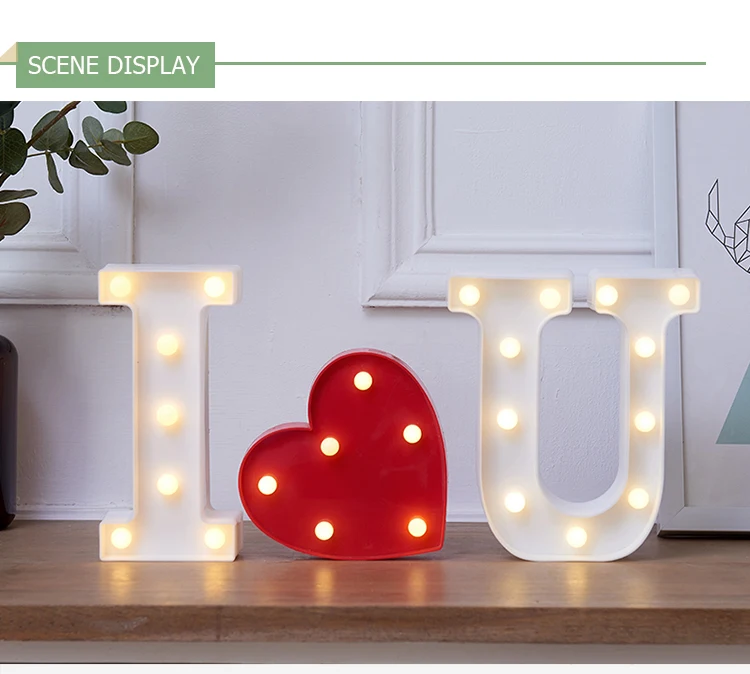 Word Sign Lamp Night Strip English Letter Decoration