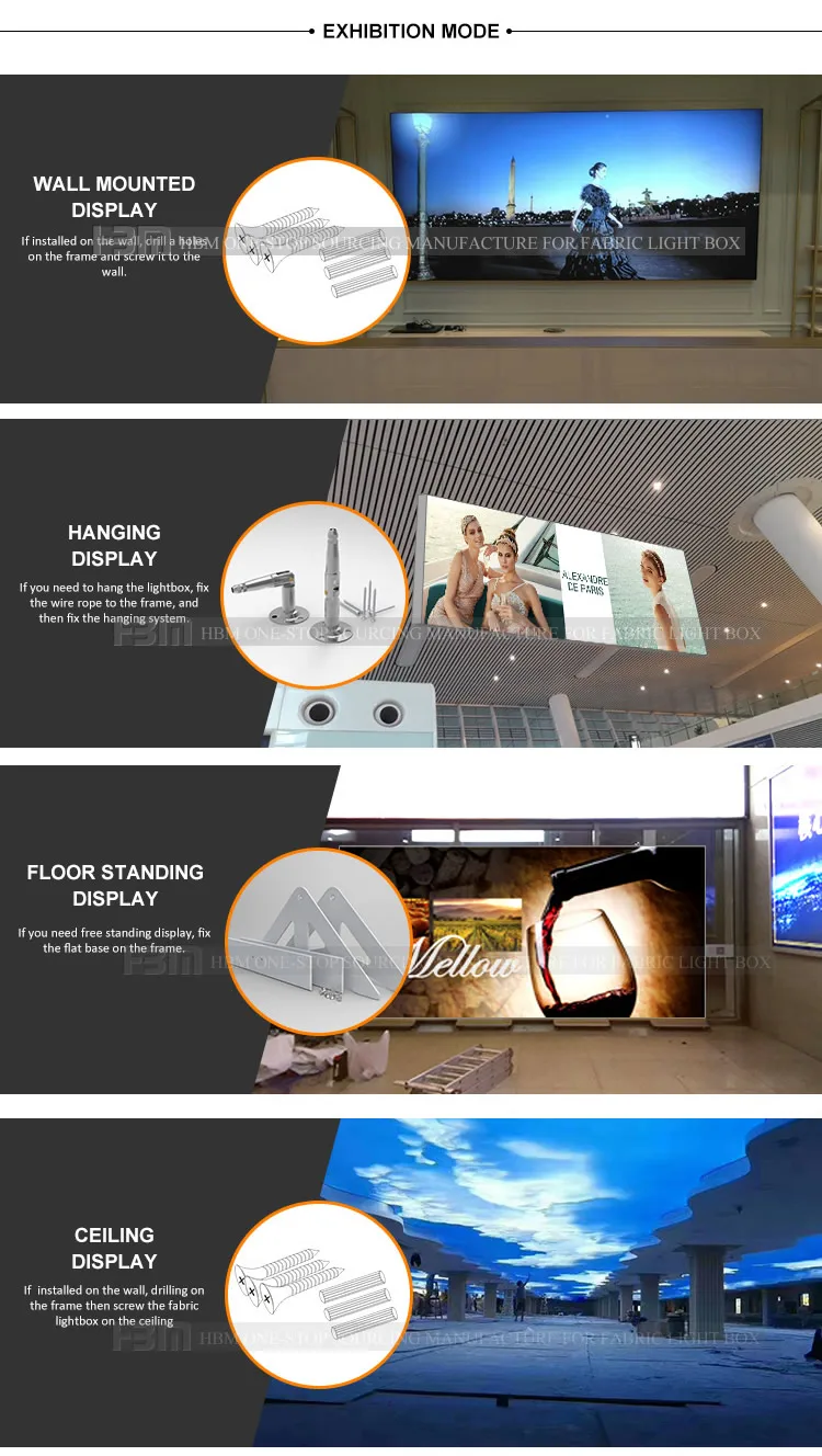 Aluminum Profile Seg Frame Display Silicone Edge Graphics Fabric ...