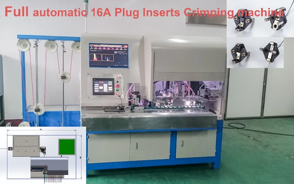 Automatic 2 Pin 3 Pin Plug Insert Crimping Machine,Euro Standard Plug ...