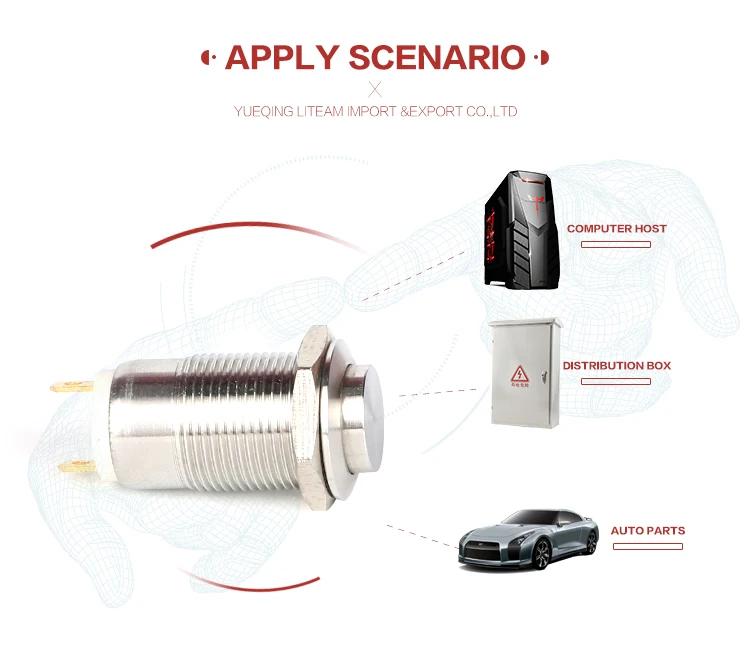 8mm 12 Volt 24v 110v 220v Metal Red Green Waterproof Led Panel ...