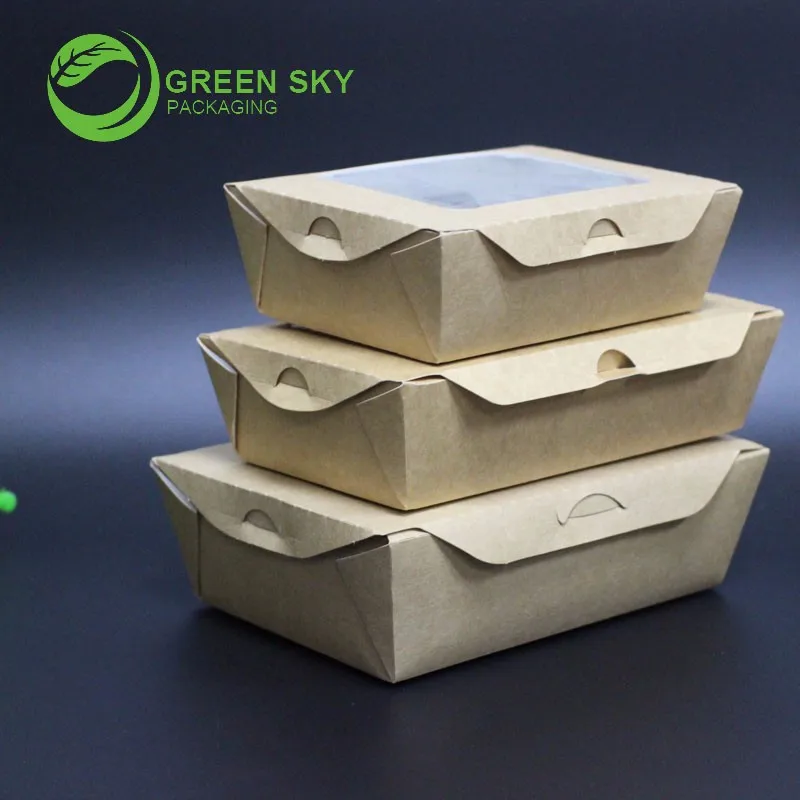 Disposable Foldable Paper Food Box For Fast Food Popcorn Chicken Snack ...