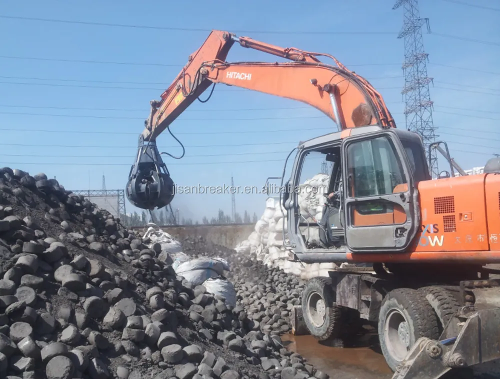 Orange Peel Grab, Hydraulic Material Grapple, Sunwad Scrap Grapple for ...