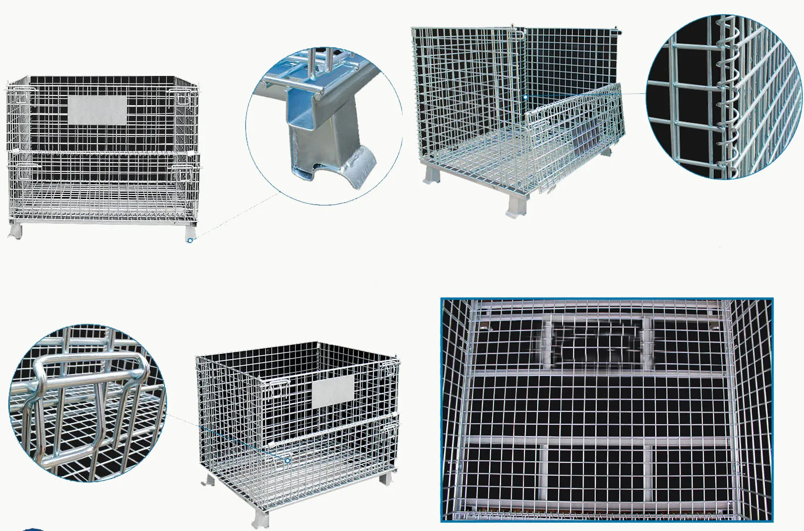 Stackable Cage Wire Mesh Euro Pallet Box - Buy Wire Mesh Euro Box ...