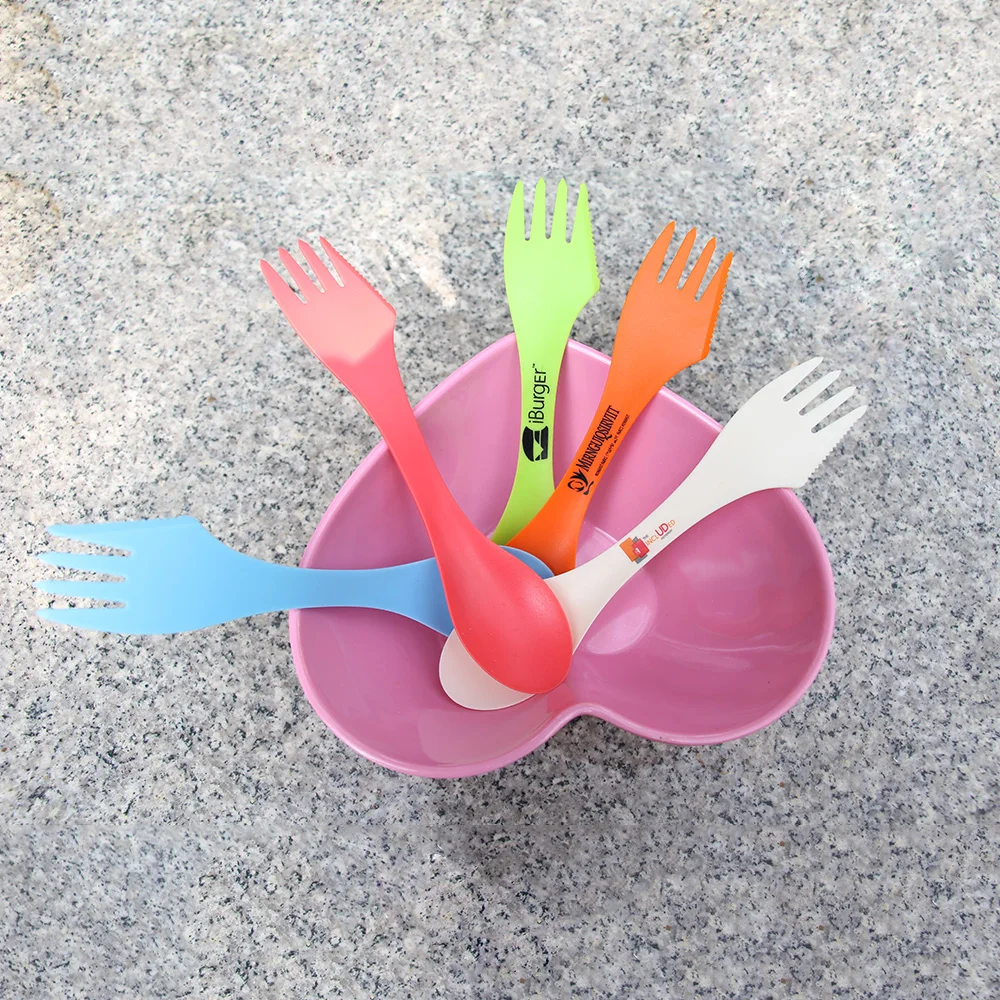 Colorful Durable & Bpa Free Tritan Sporks/ Spoon Fork & Knife Combo ...