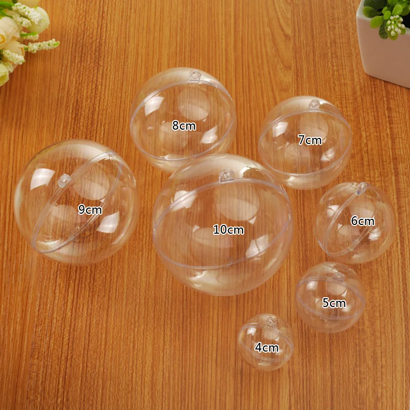 Customized Products Transparent Christmas Ball Openable Plastic Acrylic ...