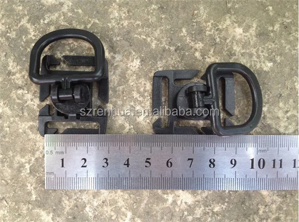 Tactical Grimlock 360 Rotation D-ring Clips Buckle Molle Webbing ...