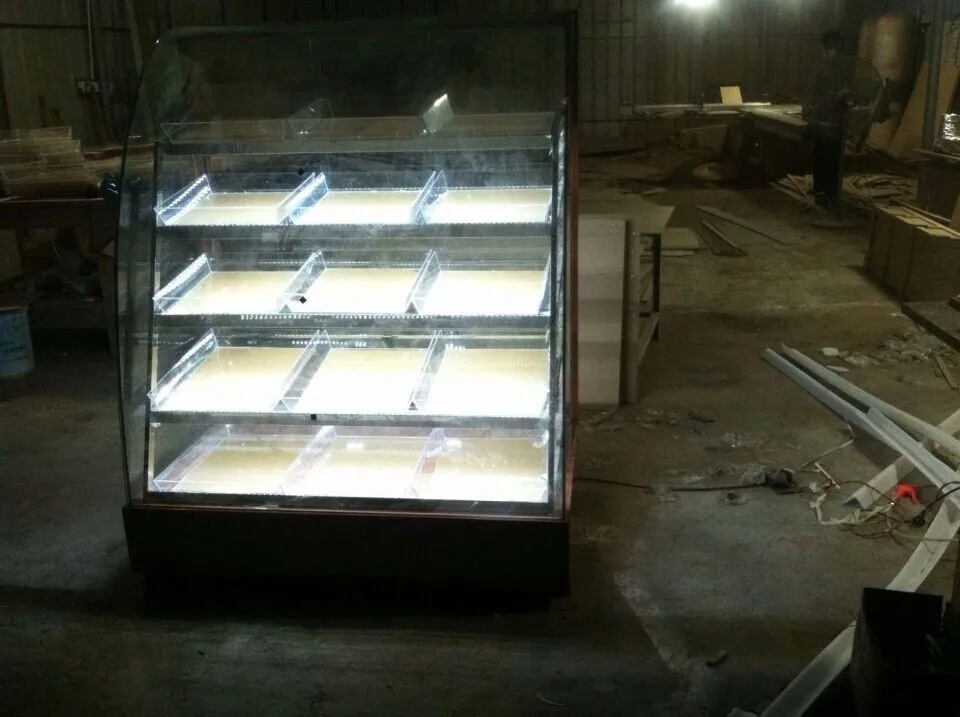 Wall Bakery Bread Display Cabinet Showcase With Lighting - Buy Bakery ...