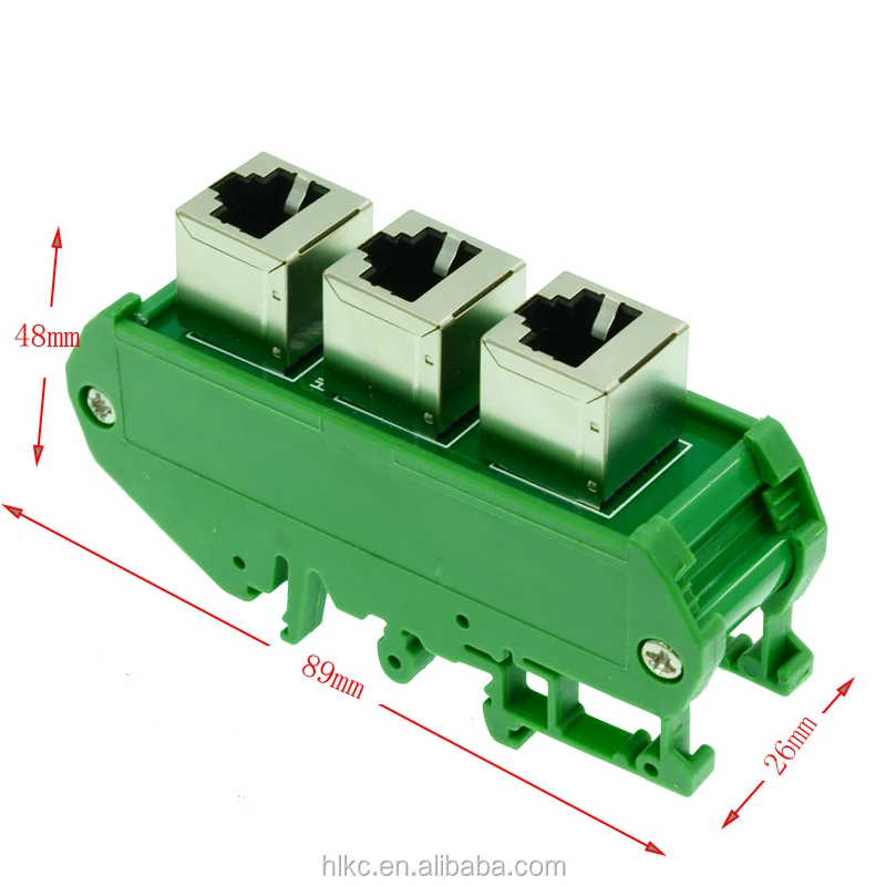 Rj45 Splitter 1 To 2 Ethernet Splitter Din Rail Mounting - Buy Rj45 ...