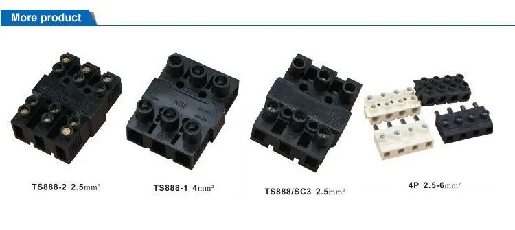 Ts888 4mm Plastic Pa66 Pluggable Square Terminal Block - Buy Pluggable ...