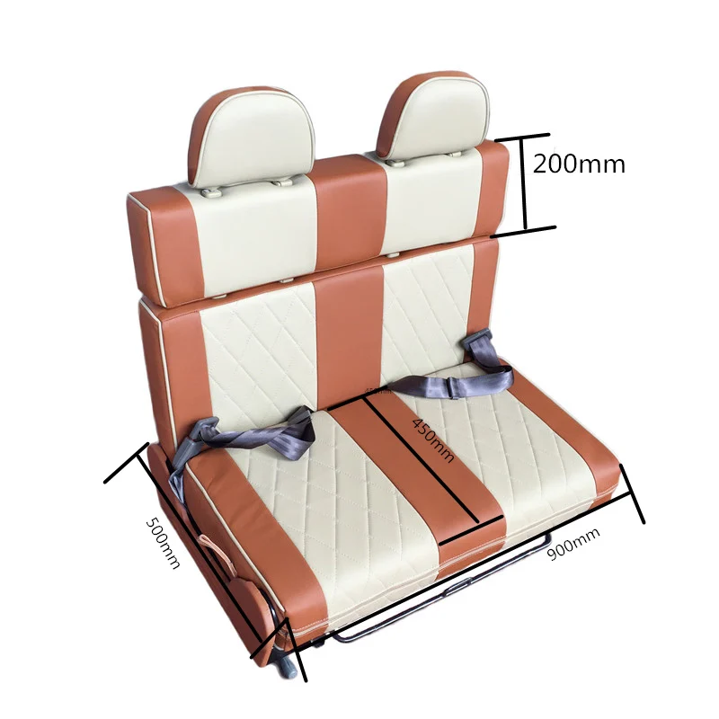 Ultra-leather Foldable RV Seating - 4-Way Slider Movement