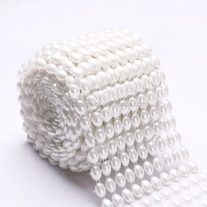 Pearl Mesh Wrap Roll Shiny Pearls Sparkle Bling Ribbon - Buy Diamond ...