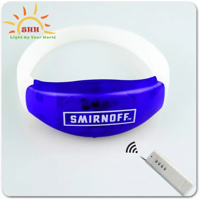 Silicone Led Wristbands Rf Radio Remote Controlled Led Bracelet - Buy ...