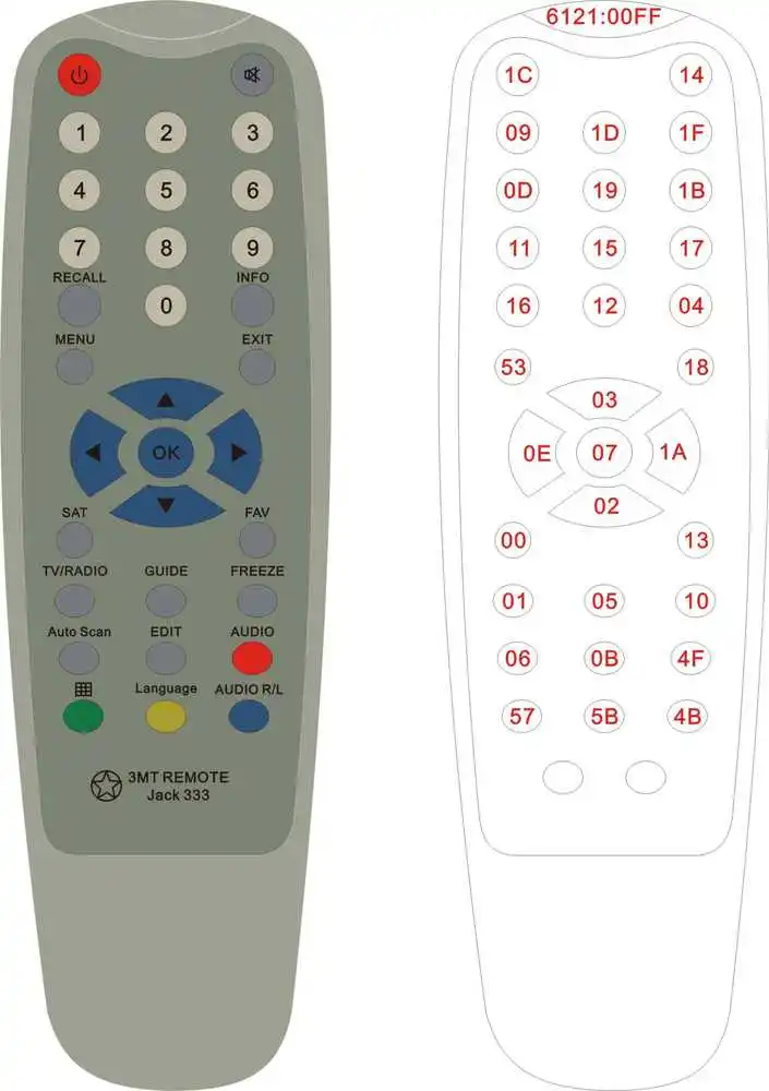 8 In 1 Universal Remote Control Urc22b Codes - Buy Custom Ir Remote ...