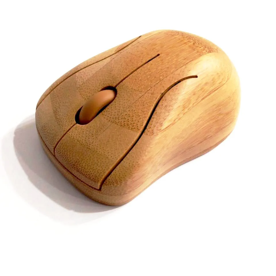 Original Bamboo 2.4g Wireless Mouse,Natural Handmade Optical Wooden ...