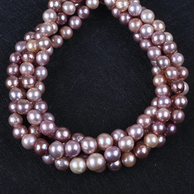 12-16mm Purple Color Edison Natural Freshwater Pearl Strand