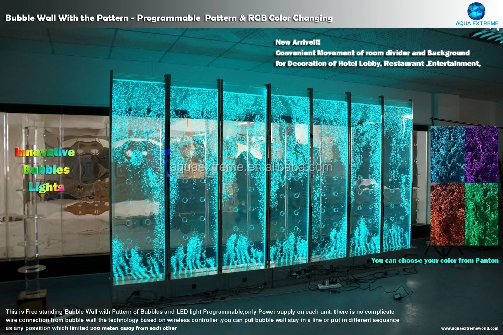 Digital Control Led Water Bubble Wall,Computer Programing Led Bubble ...