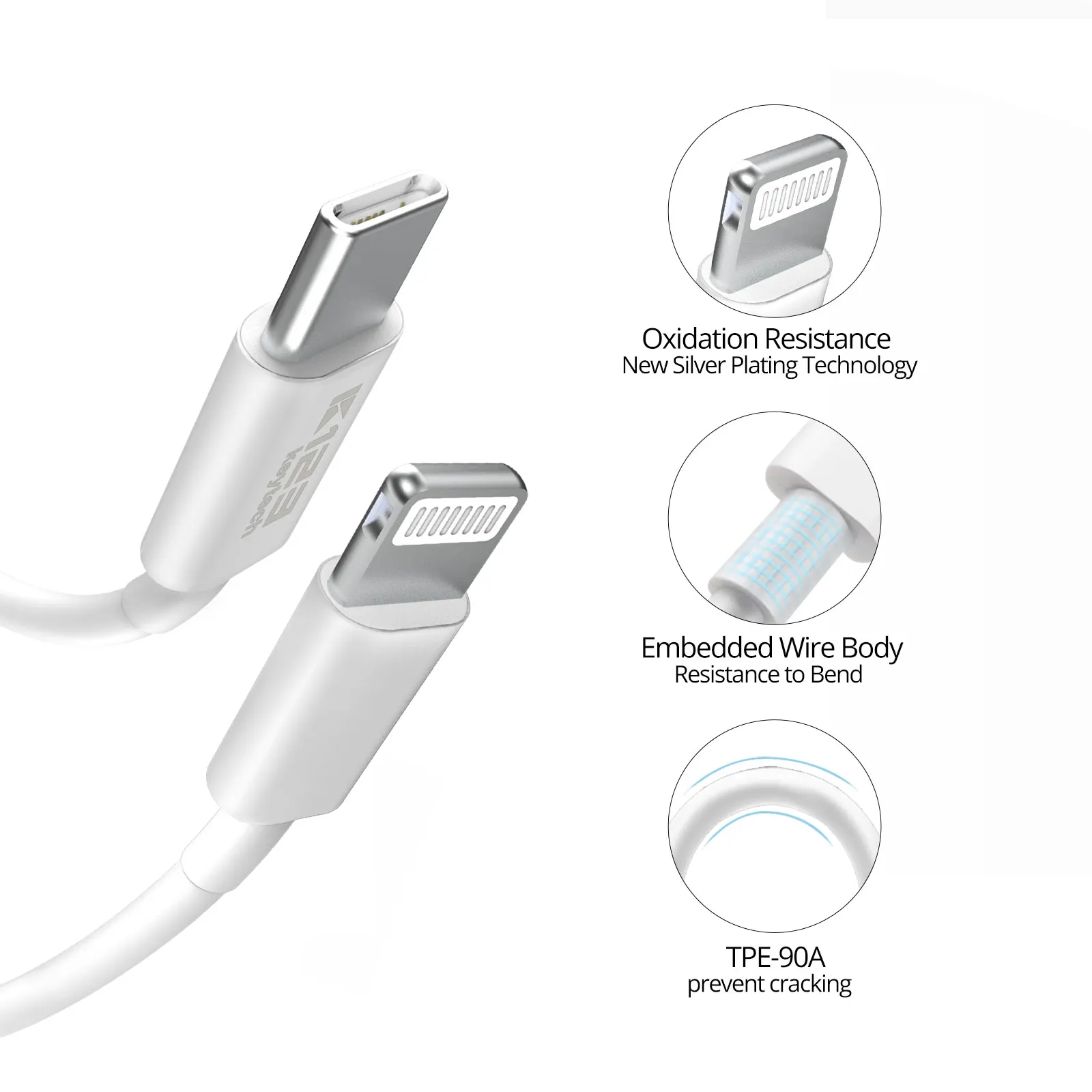 Mfi C94 To Usb C Cable Tpe Molding Shell 3a Fast Charging Custom Length ...