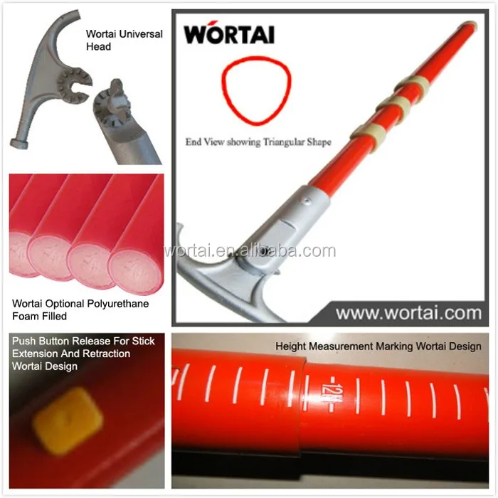 Circle Telescopic Hot Stick Telescopic For Cutout Fuse Surge Arrester ...