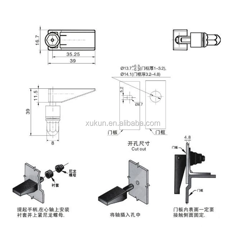 Quick Access Fasteners Swell Action Latches 19-54-01round Lock Same ...