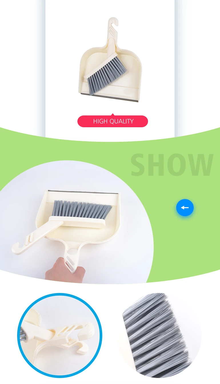 Wholesale Low Price Plastic Indoor Gray Besom Brooms With Dustpan - Buy ...