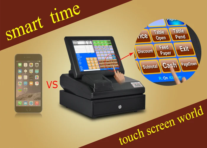 12 Inch Touch Screen Automatic Cashier Machine With Built In Cash ...