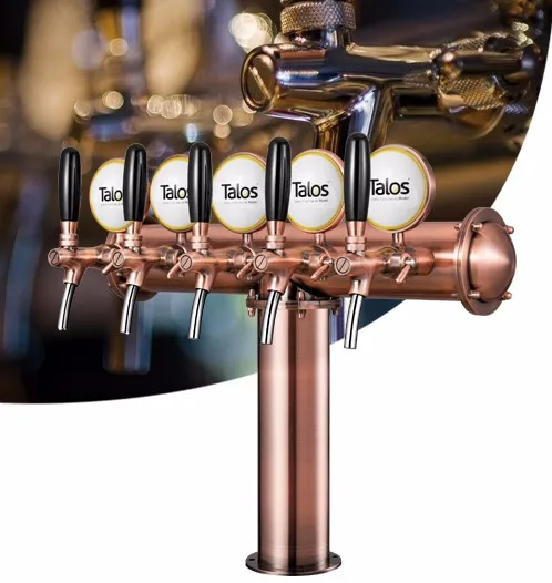 Talos T Tower Stainless Steel 5 Tap Tower 85mm Beer Dispensing ...