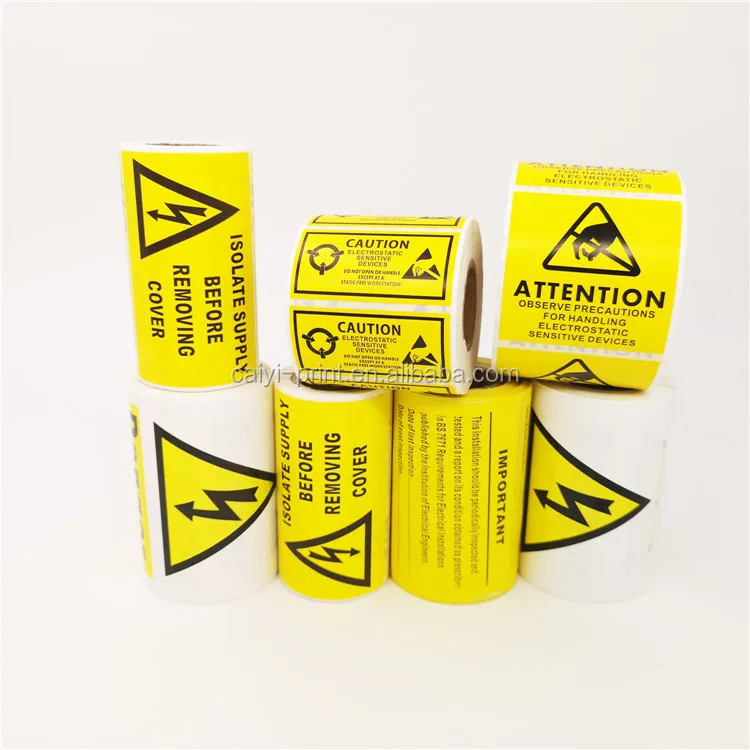 Custom Printed Warning Labels Sticker Printing Label Printing - Buy ...