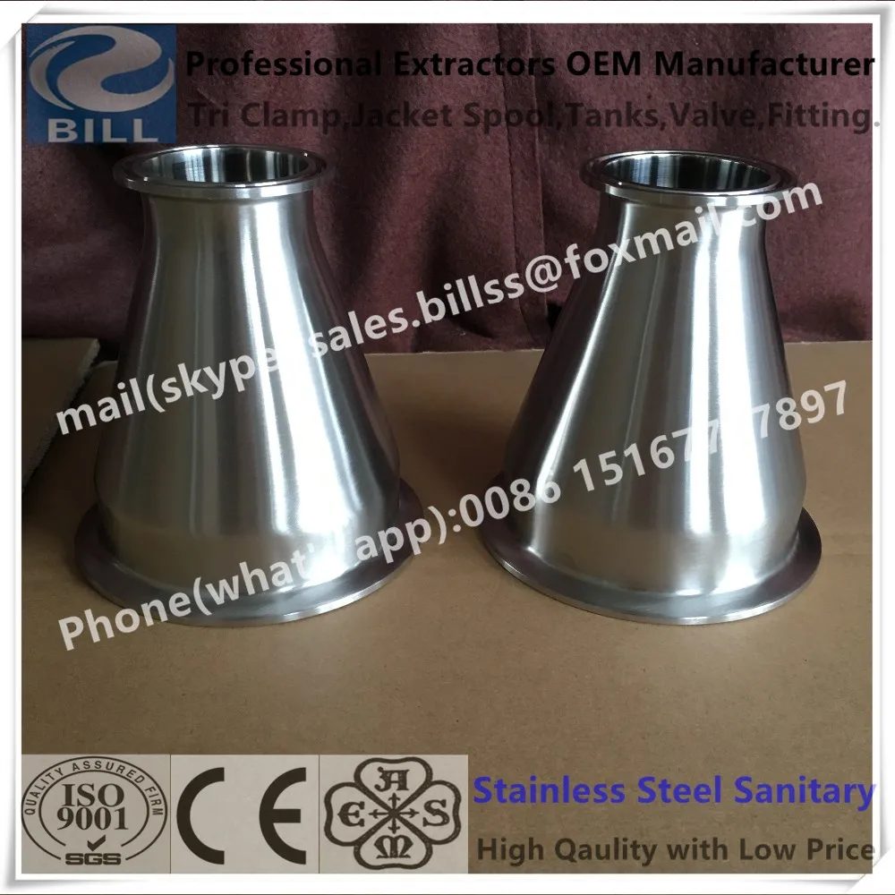 Concentric/eccentric Tri Clamped Jacketed Reducer With Npt/bsp Female ...