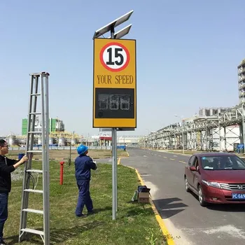 Solar Radar Detective Speed Warning Sign/speed Measurement Display /traffic Flashing Speed Limit ...