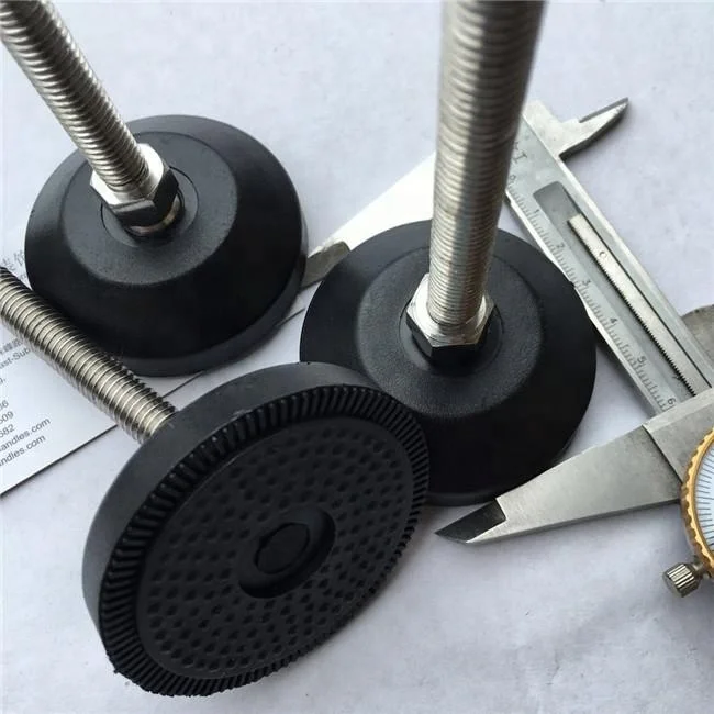 M16 Fixed Foot Adjustable Levelling Feet,Ss304 Machine Feet With Rubber ...