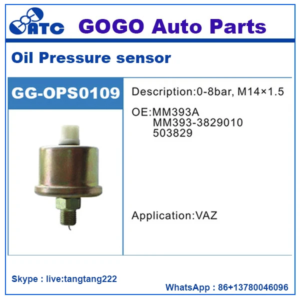 0-8bar M14*1.5 Oil Pressure Sensor For Vaz Oem Mm393a Mm393-3829010 ...